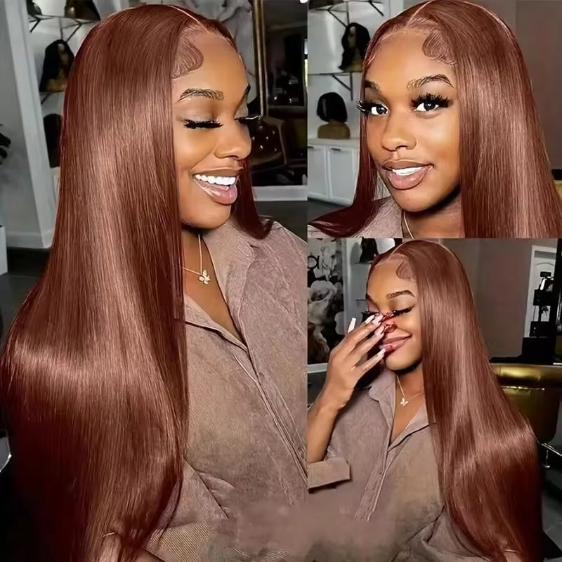 13x4 HD Lace Front Wig, Human Hair, Natural Brazilian Brown Wig, Women ...